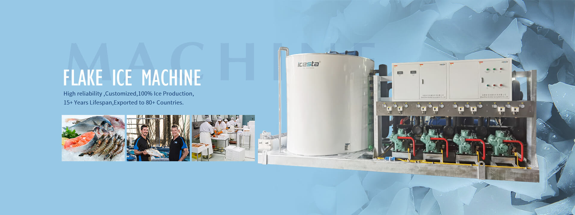 Ice flaker, Tube ice machine, Ice system, Cube ice machine, Water ...